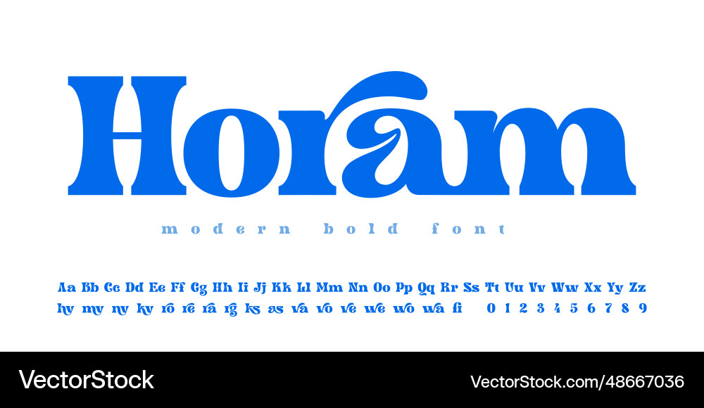A modern bold font Royalty Free Vector Image - VectorStock