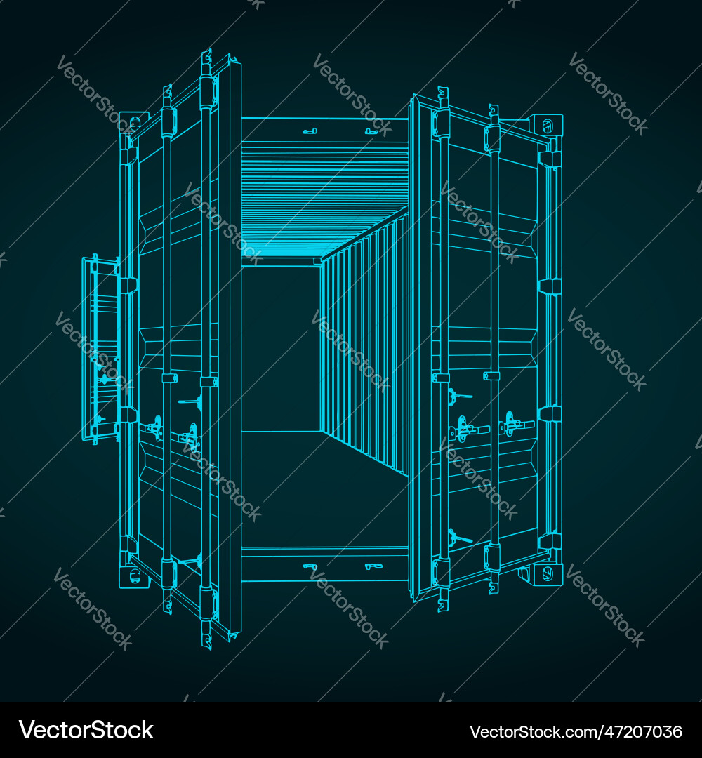 Cargo container Royalty Free Vector Image - VectorStock