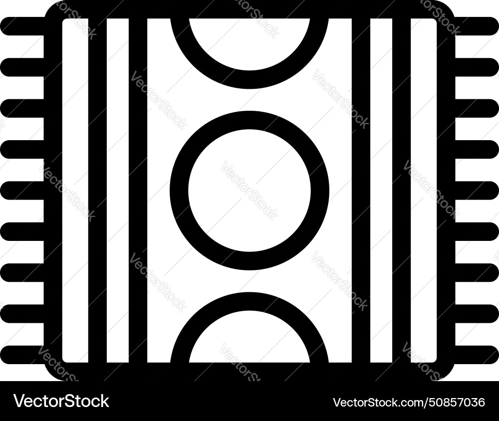 Entry floor mat icon outline front Royalty Free Vector Image