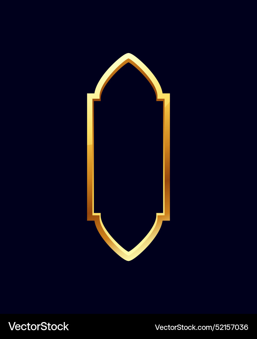 Golden medieval frame Royalty Free Vector Image