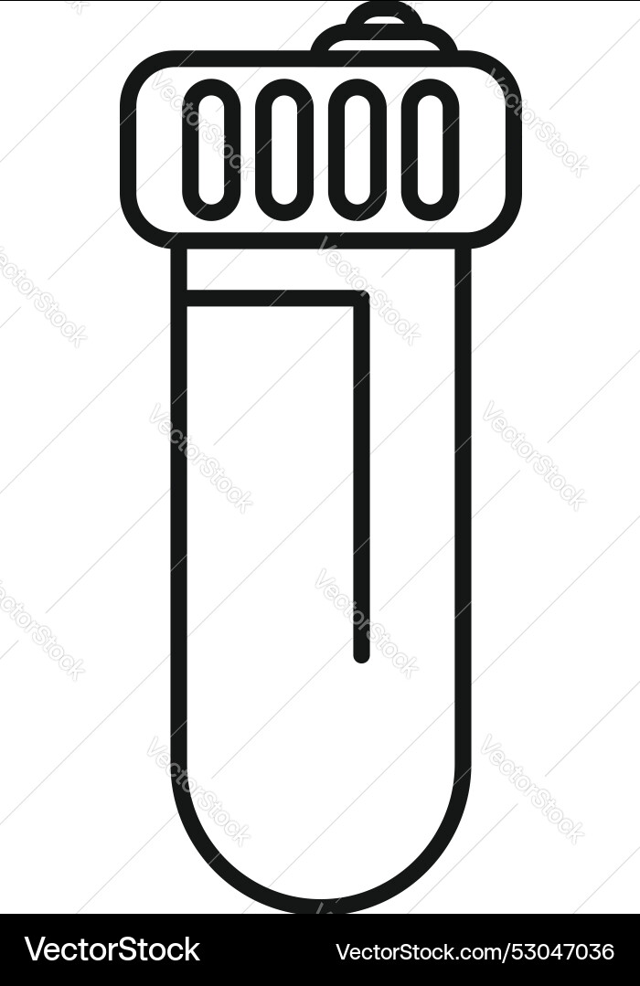 Laboratory test tube displaying chemical sample Vector Image