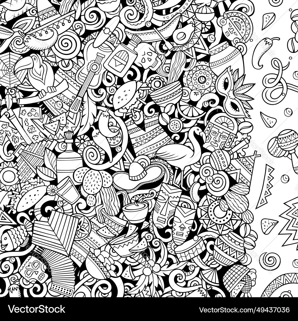 Latin American Fiesta Frame Royalty Free Vector Image