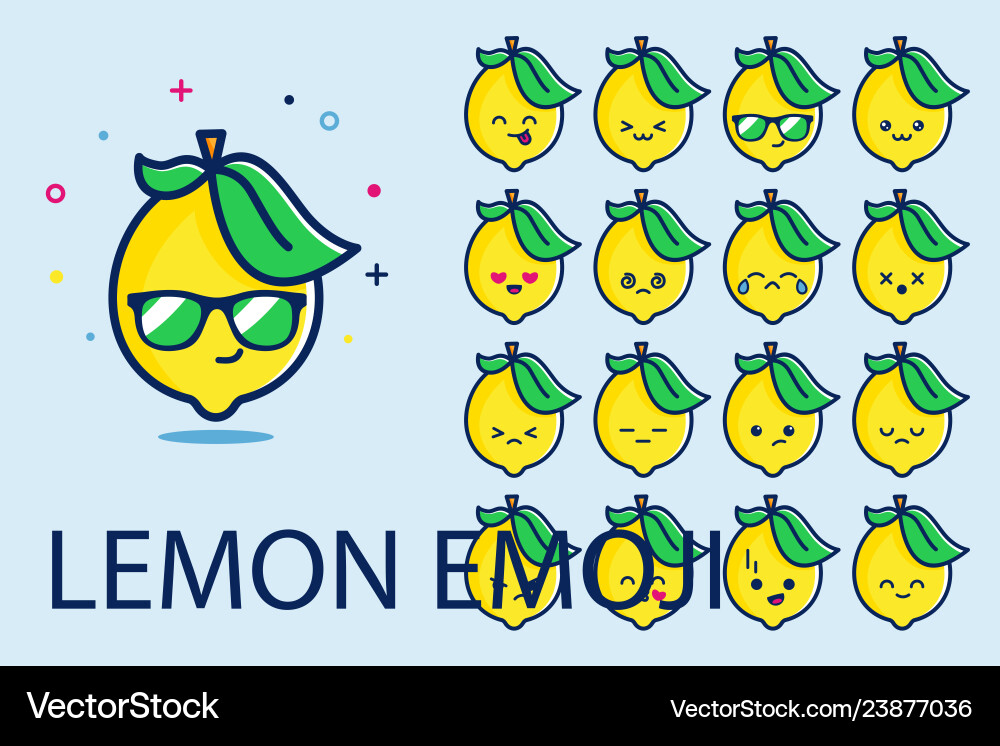 Lemon emoji Royalty Free Vector Image - VectorStock