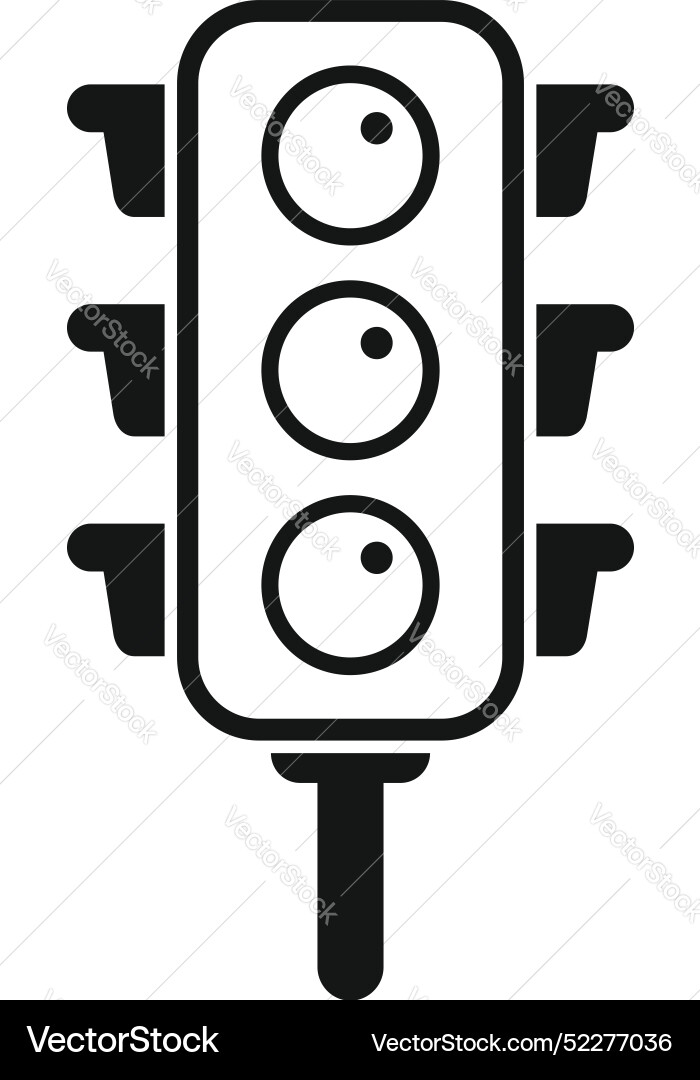 Traffic light icon showing stop and go signals Vector Image