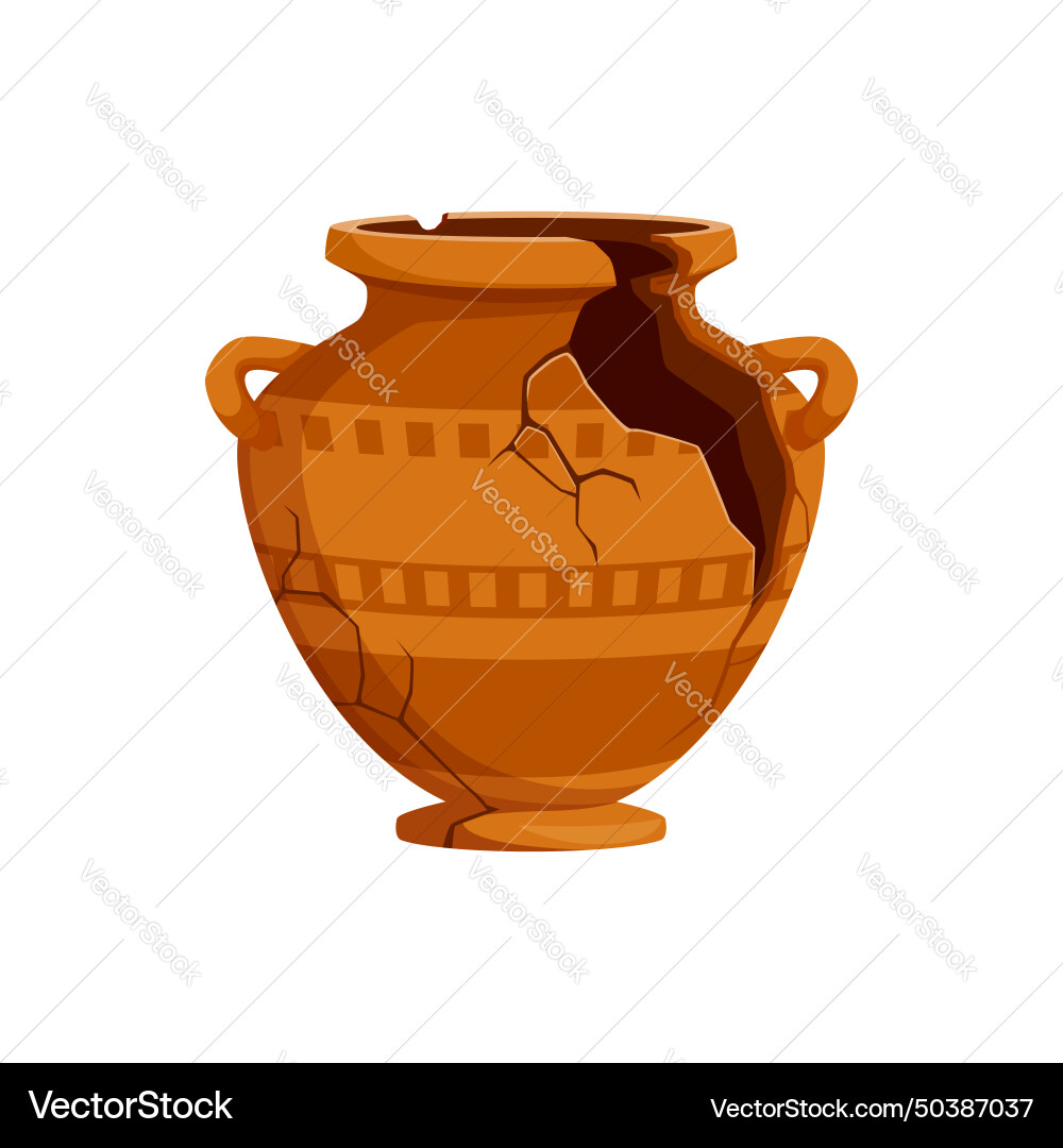 Ancient vase broken pottery pot antique ceramic Vector Image