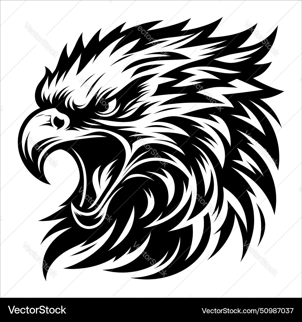 Angry eagle Royalty Free Vector Image - VectorStock
