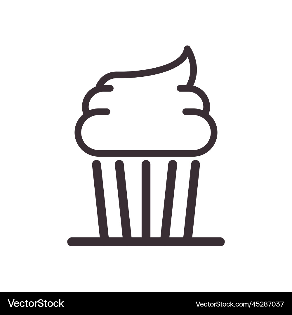 Cake lines icon logo Royalty Free Vector Image