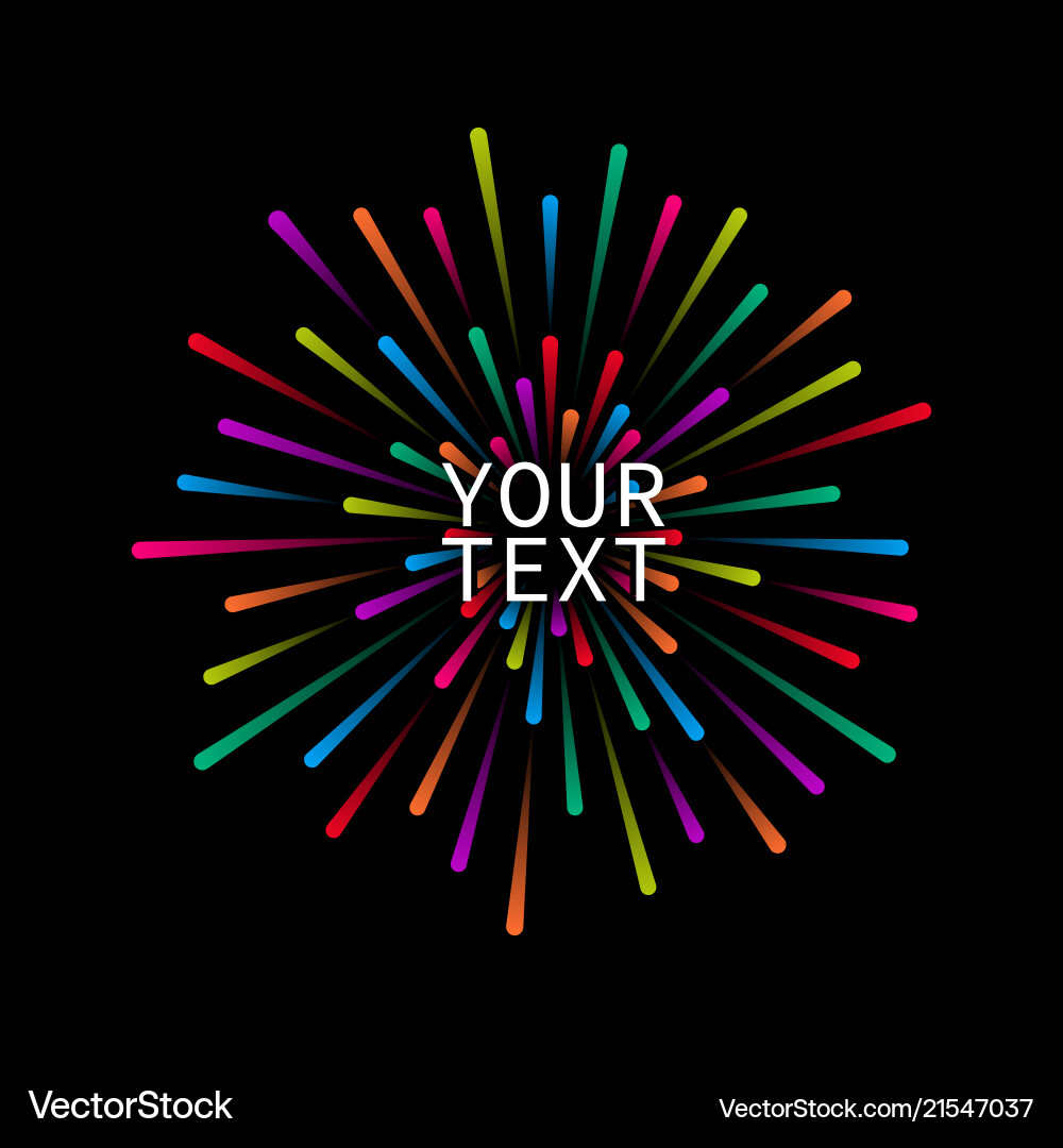 Colorful fireworks set Royalty Free Vector Image