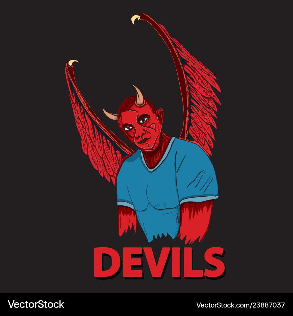 Devil head Royalty Free Vector Image - VectorStock