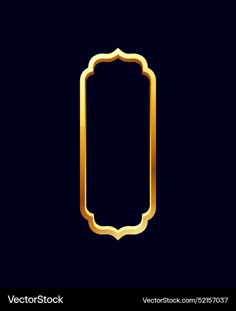Gold medieval frame Royalty Free Vector Image - VectorStock