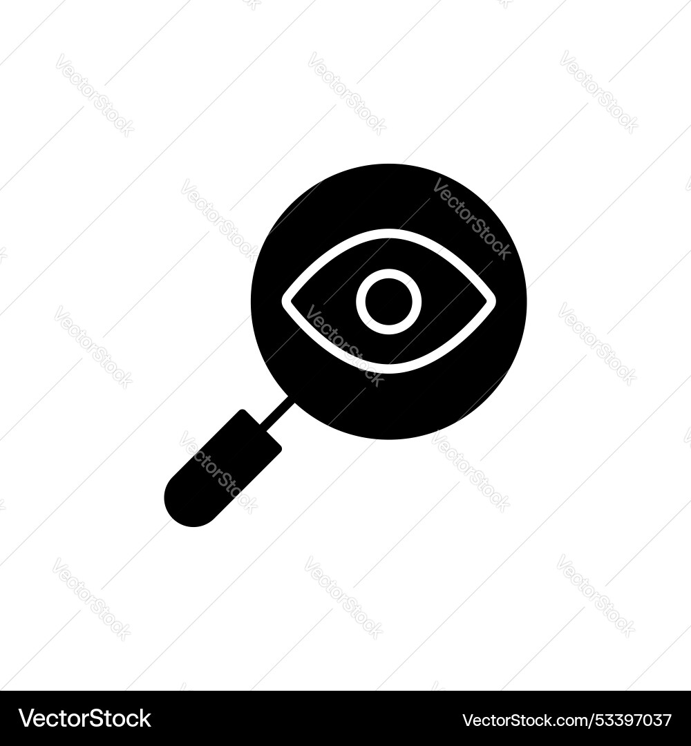 Investigation line icon isolated on white Vector Image