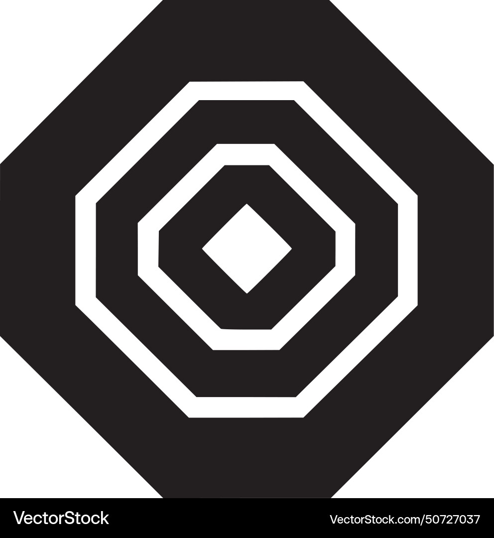 Octagon - minimalist and flat logo Royalty Free Vector Image