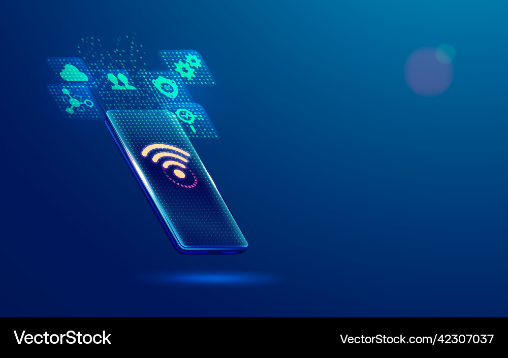 Wavemobile2 Royalty Free Vector Image - VectorStock