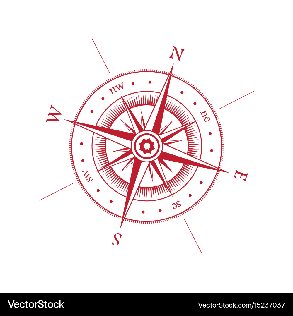 Wind rose symbol Royalty Free Vector Image - VectorStock