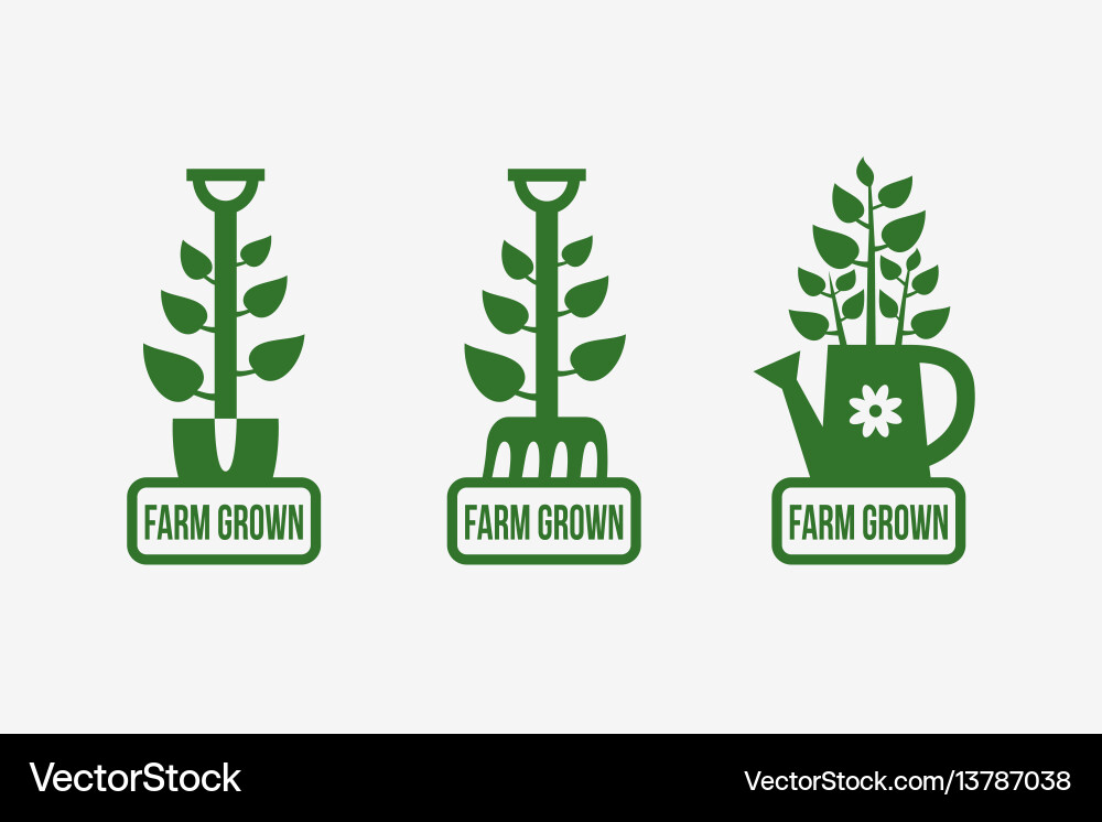 Farm grown logo Royalty Free Vector Image - VectorStock