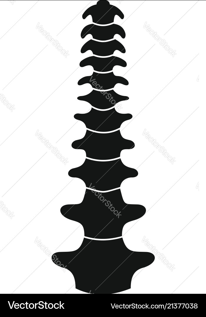 Human spine icon simple style Royalty Free Vector Image