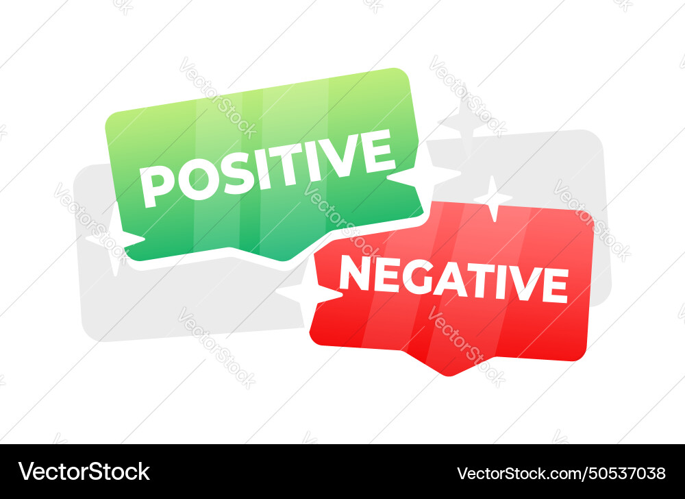 Positive and negative label checkmarks Royalty Free Vector