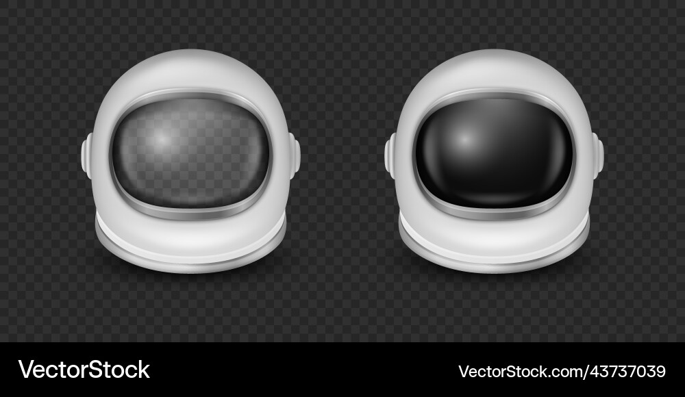 3d realistic astronaut helmets cosmonaut Vector Image