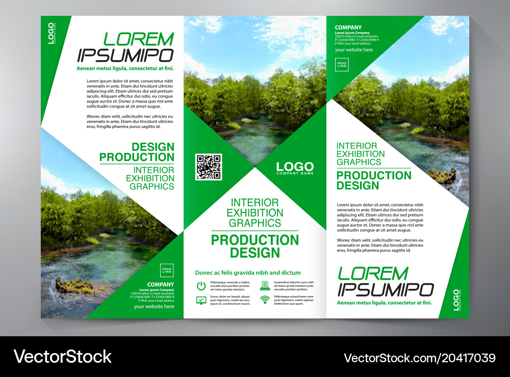 Broschüre 3 Faltflyer Design a4 Template Vektorbild