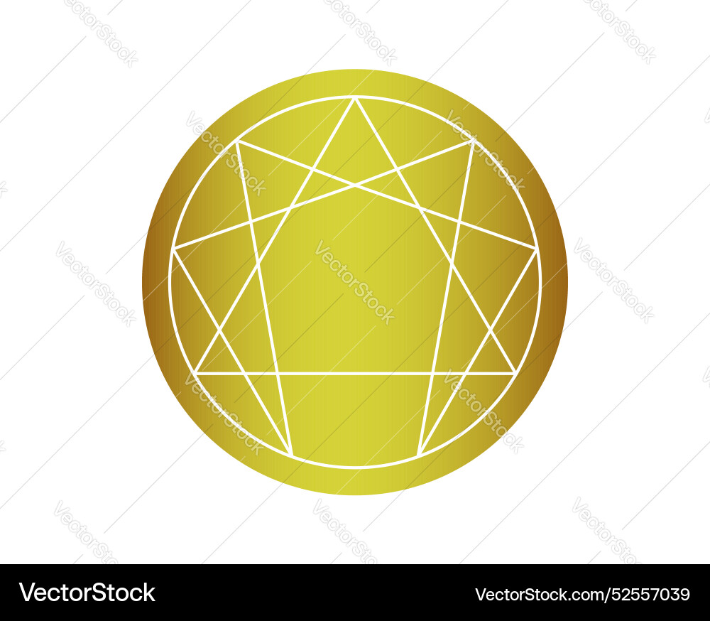 Enneagram Symbol - Personality Types Royalty Free Vector