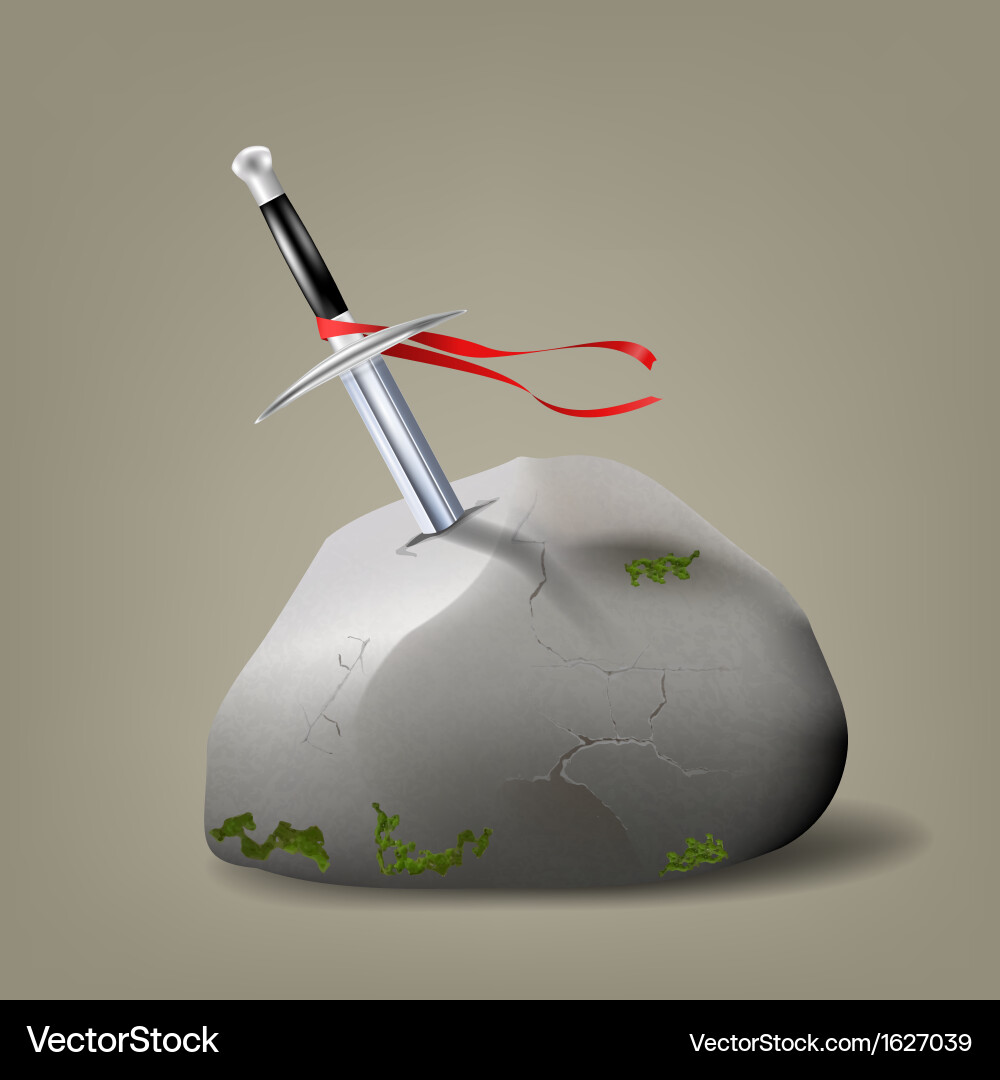 Excalibur king arthur Royalty Free Vector Image