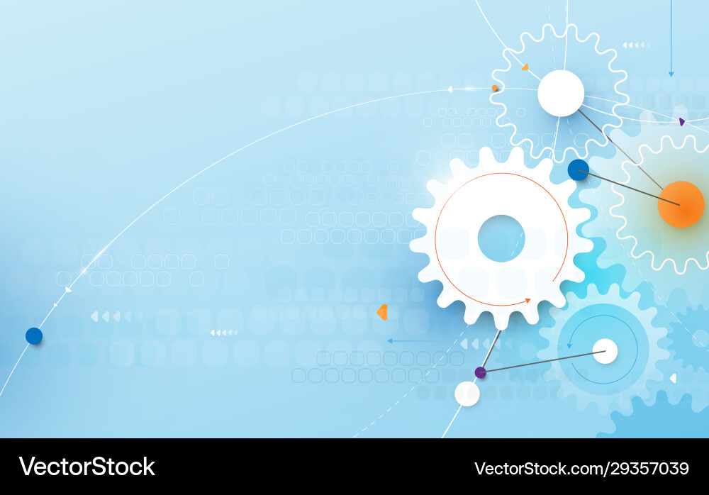 Futuristic Gear Technology Concept Royalty Free Vector Image