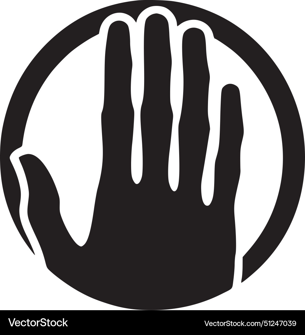 Hand - minimalist and simple silhouette Royalty Free Vector