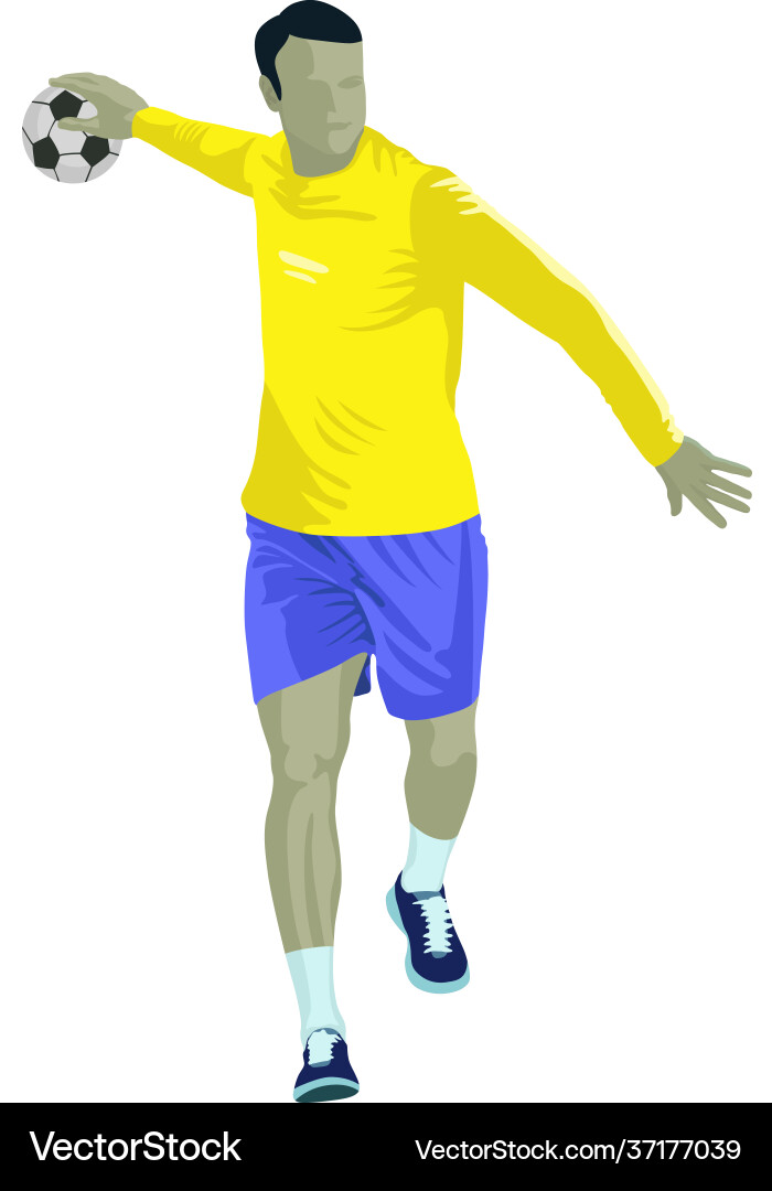 Handball player Royalty Free Vector Image - VectorStock