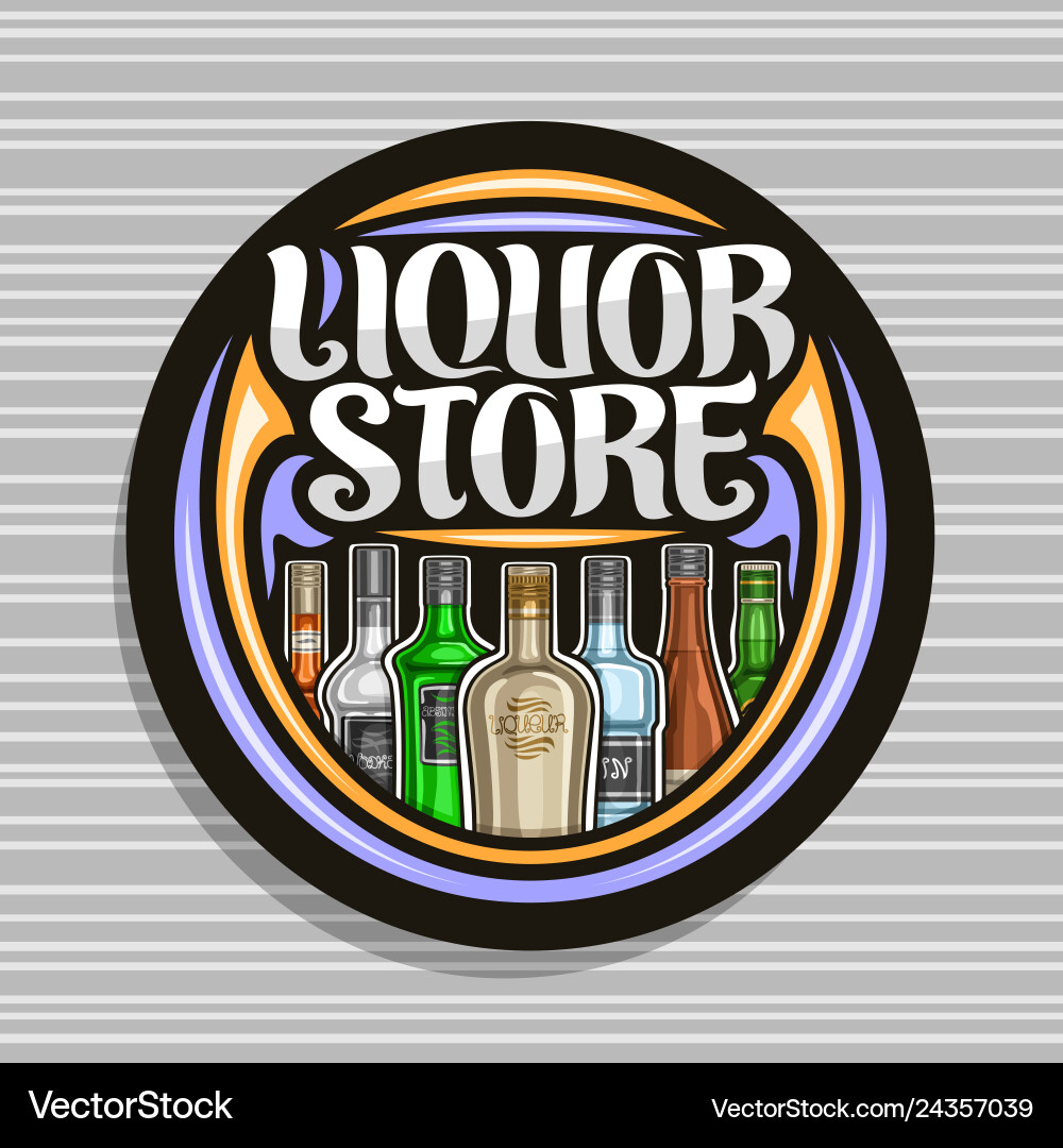 Logo for liquor store Royalty Free Vector Image