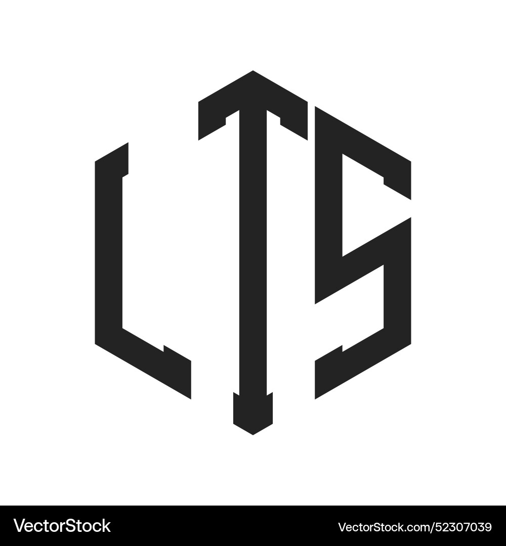 Lts logo design initial letter monogram Royalty Free Vector