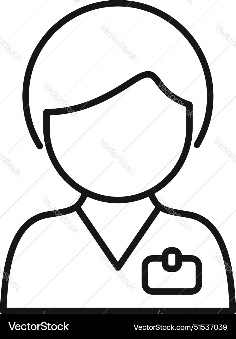 Professional employee wearing id badge Royalty Free Vector