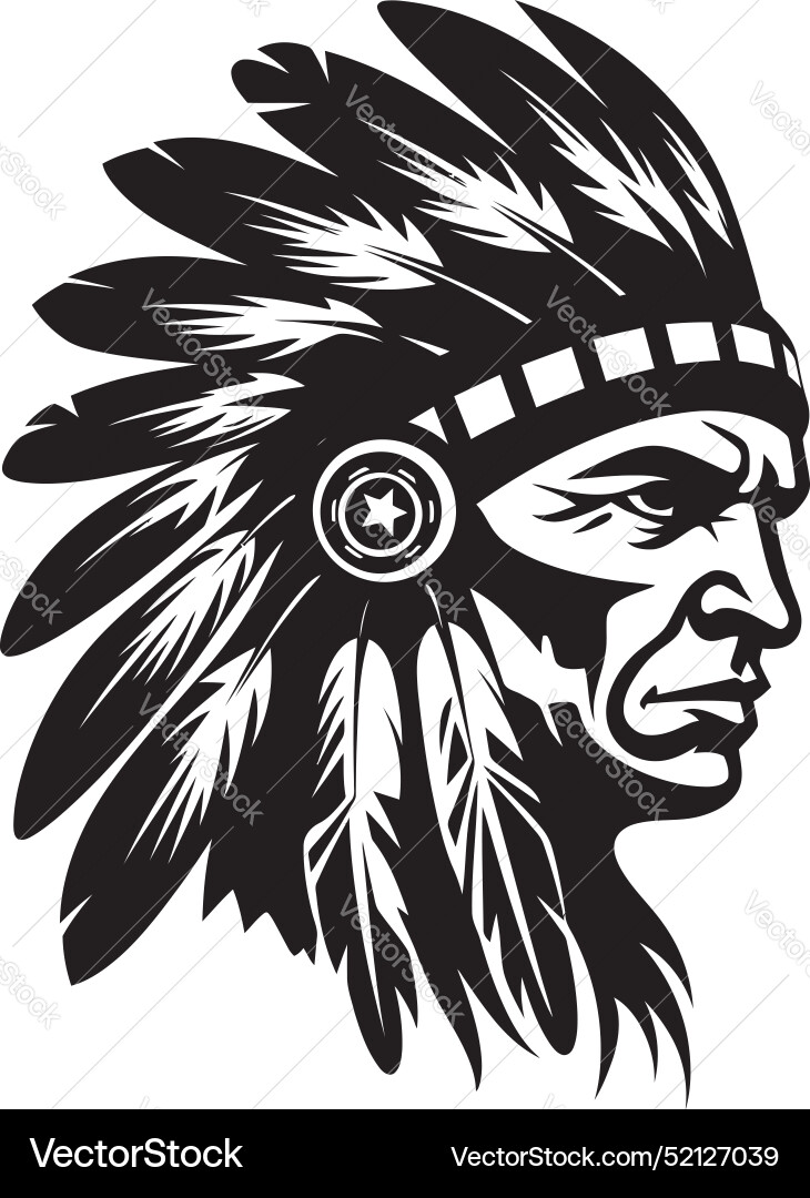 Sacred sentinel apache face icon desert warrior Vector Image