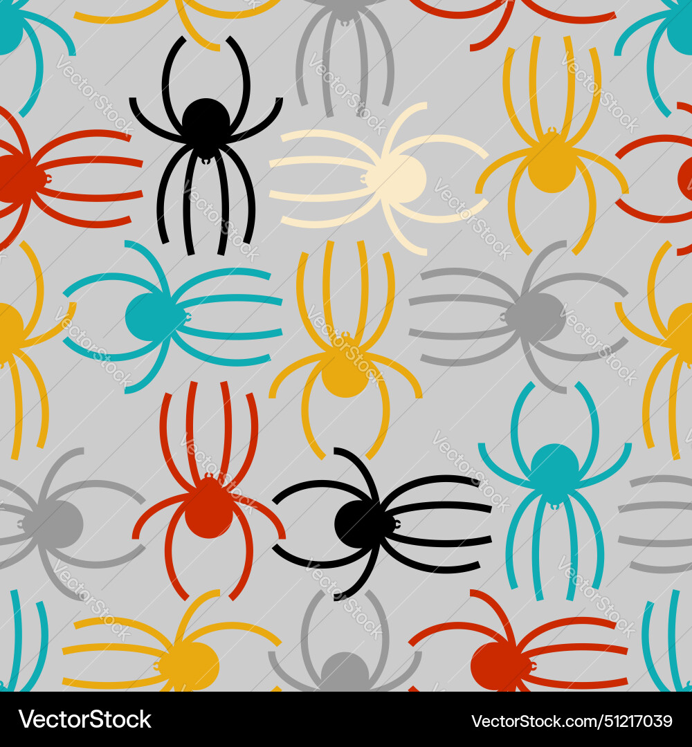 Spider pattern seamless arthropod animal Vector Image