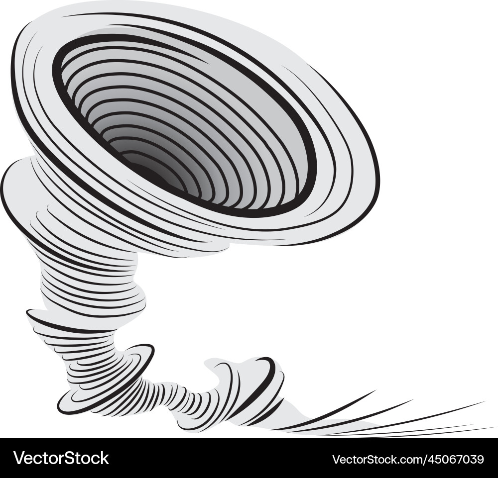 Tornado icon destructive natural vortex stylized Vector Image