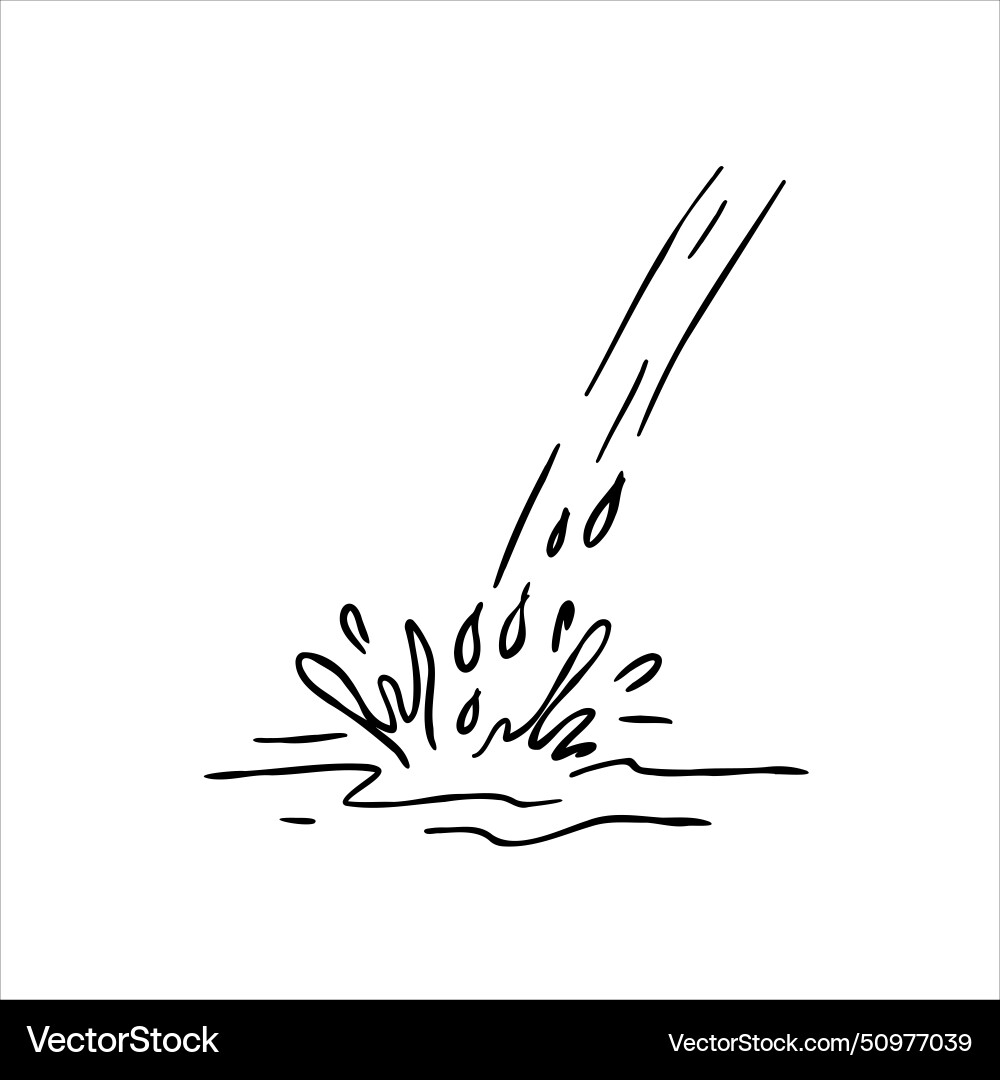 Water splashing Royalty Free Vector Image - VectorStock