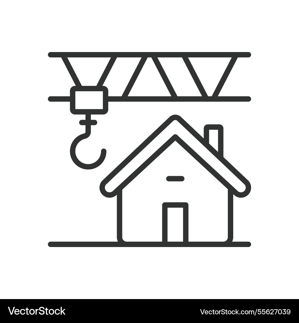 Worksite icon in line design Royalty Free Vector Image