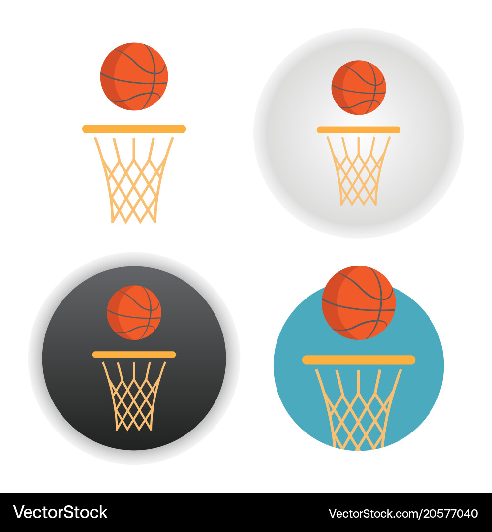 Basketball icon on white Royalty Free Vector Image
