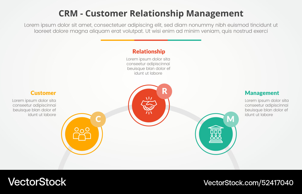 Crm customer relationship management infographic Vector Image