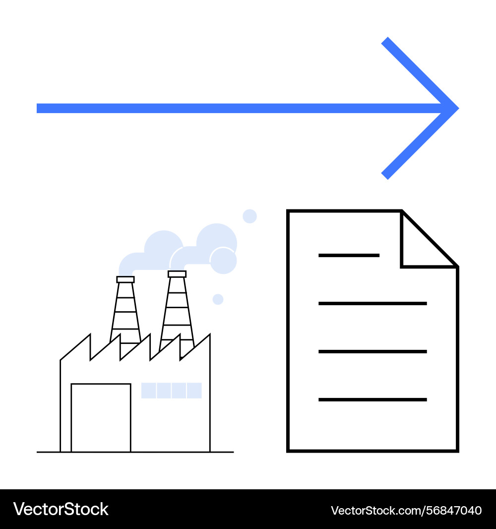Factory emissions process transformed Royalty Free Vector
