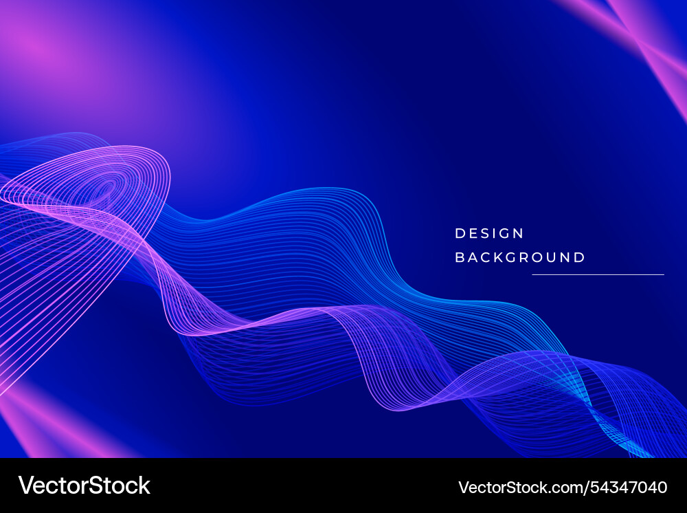 Futuristic Blue Neon Wave Background Royalty Free Vector