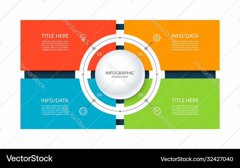 Infographic template with 4 options Royalty Free Vector