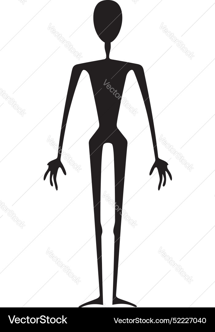 Ink illumination elegant monochrome stickman logo Vector Image