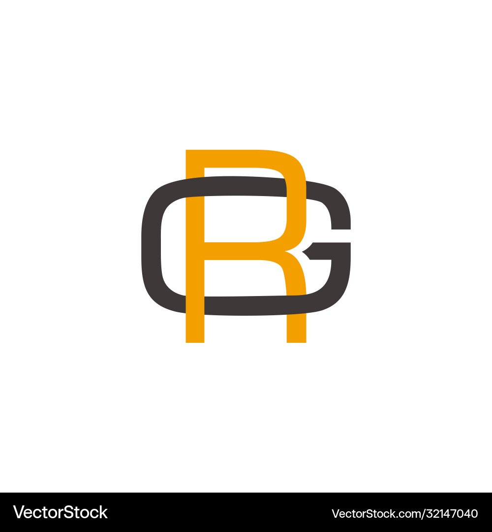 Letter rg simple geometric linked design symbol Vector Image