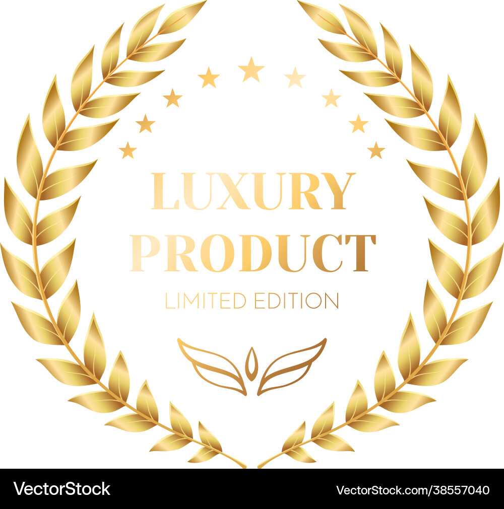 Luxury product emblem Royalty Free Vector Image