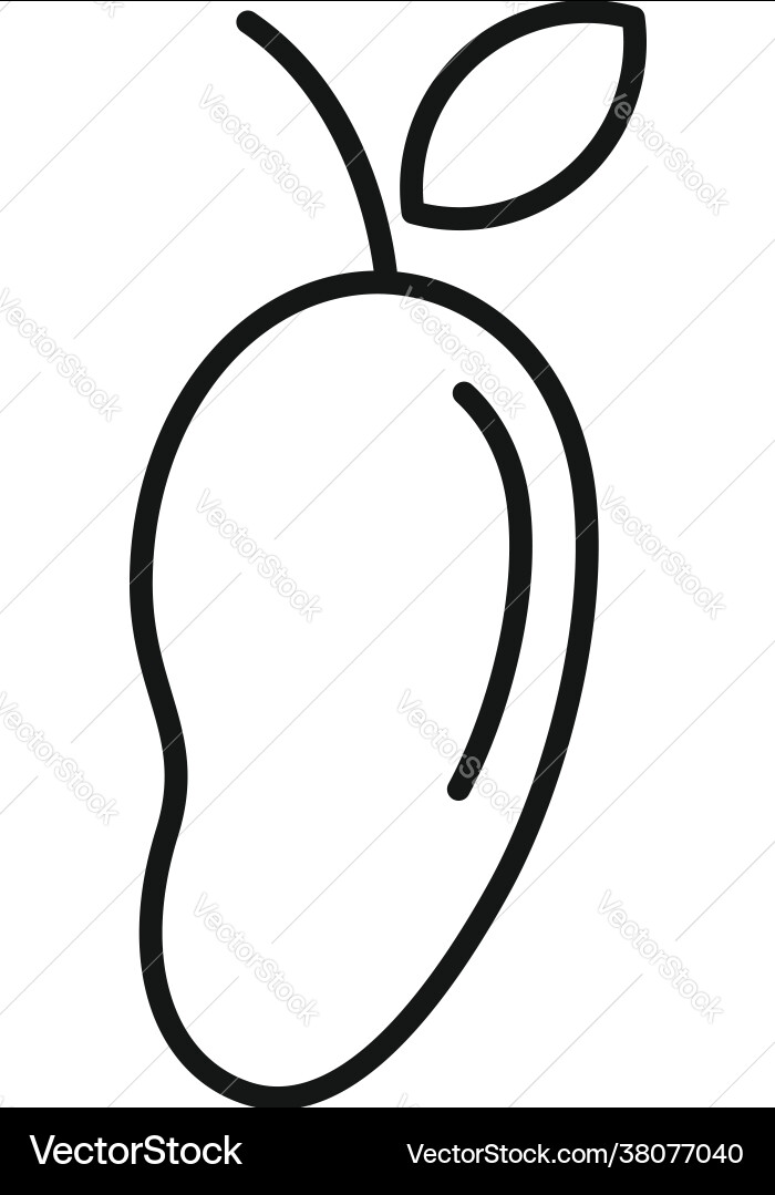 Mango fruit icon outline style Royalty Free Vector Image