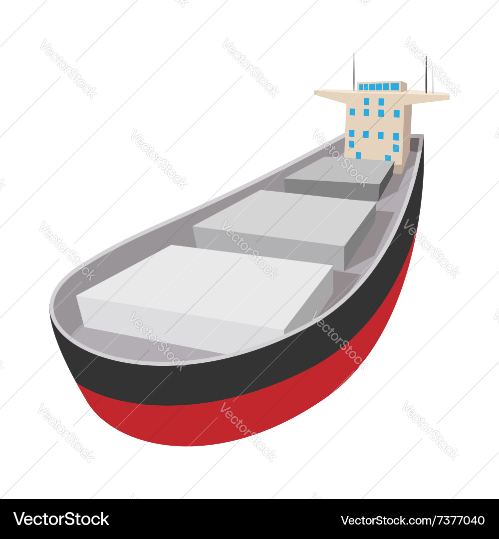 Oil tanker cartoon icon Royalty Free Vector Image