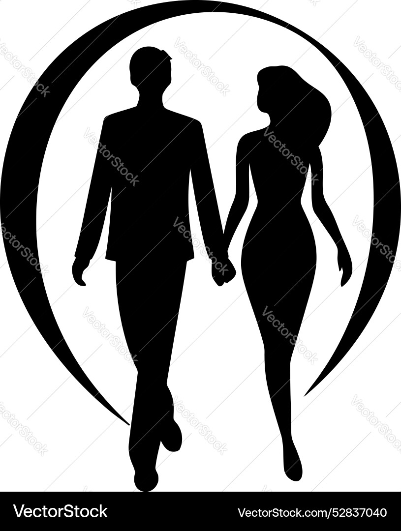 Path of togetherness iconic emblem harmony Vector Image