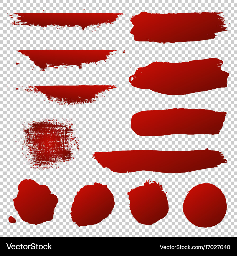 Red blobs set Royalty Free Vector Image - VectorStock