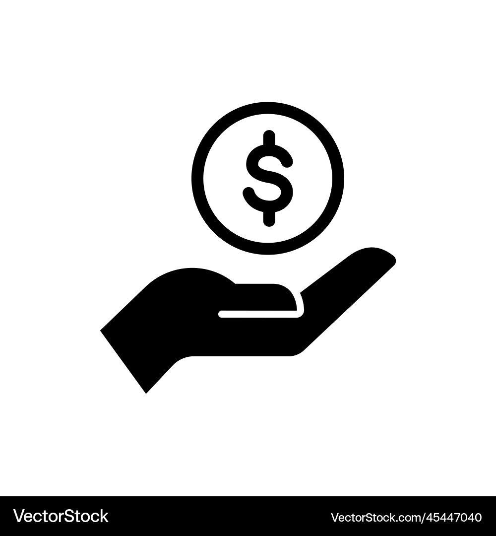 Saving Money Hand Icon Royalty Free Vector Image