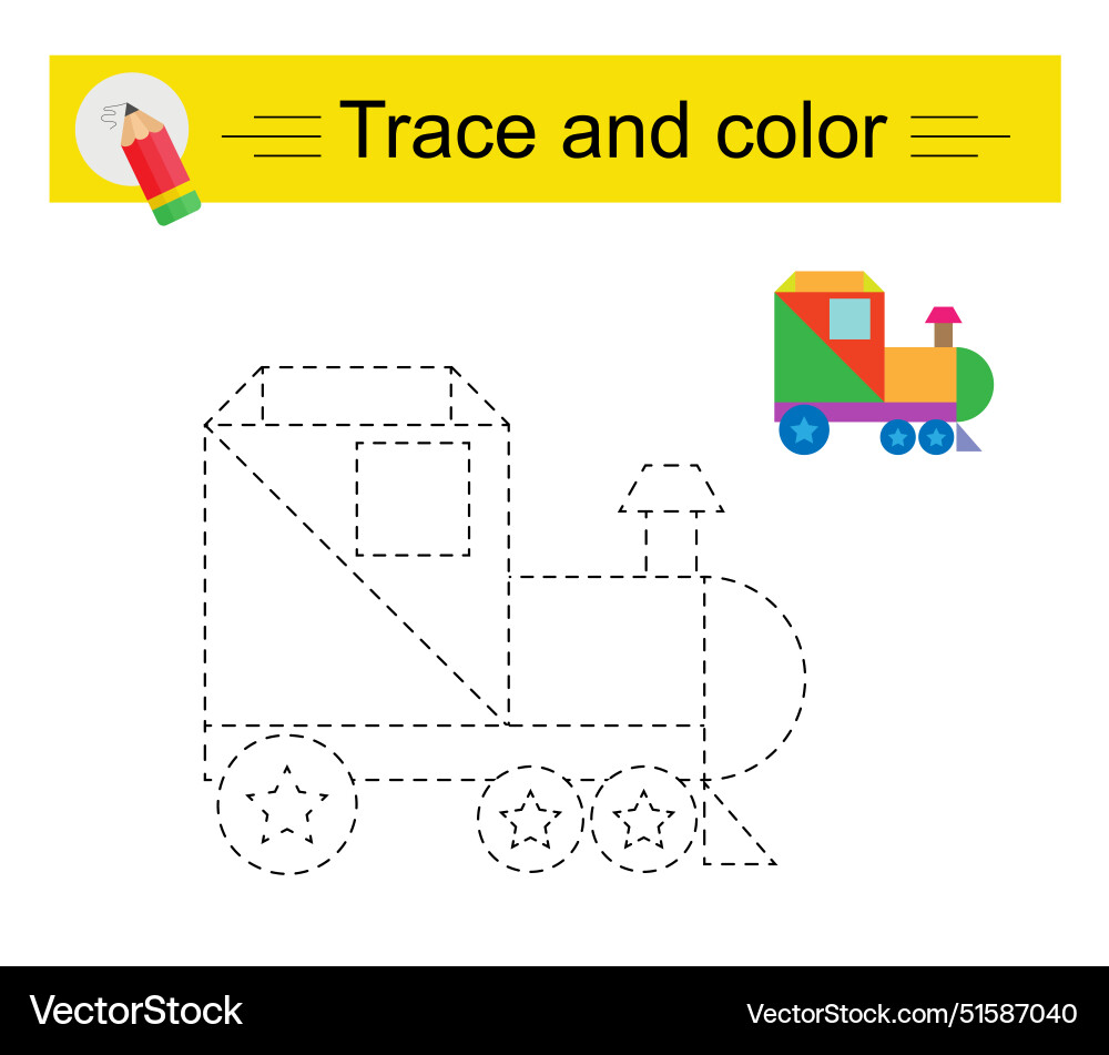 Worksheet for practicing fine motor skills Vector Image